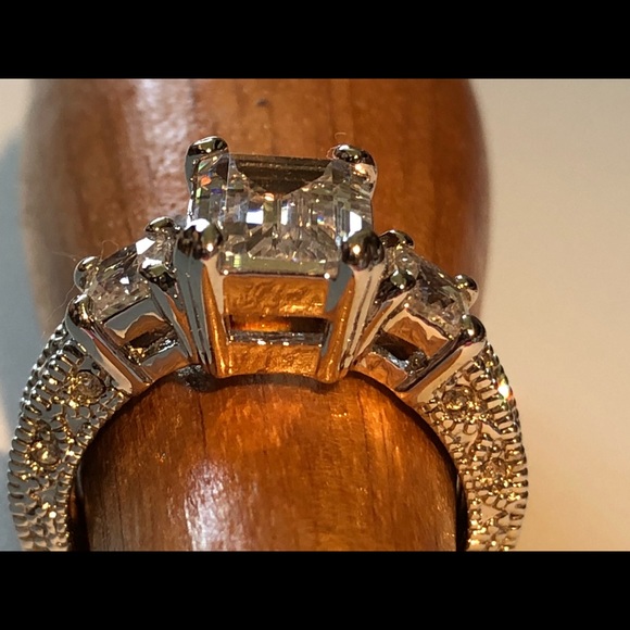 Jewelry | Cubic Zirconia Ring In A Beautiful Setting | Poshmark